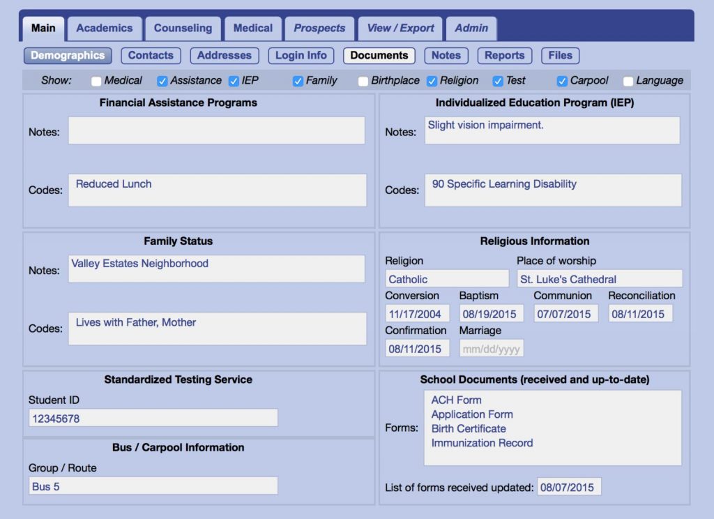Student Information System (SIS): Gradelink School Software